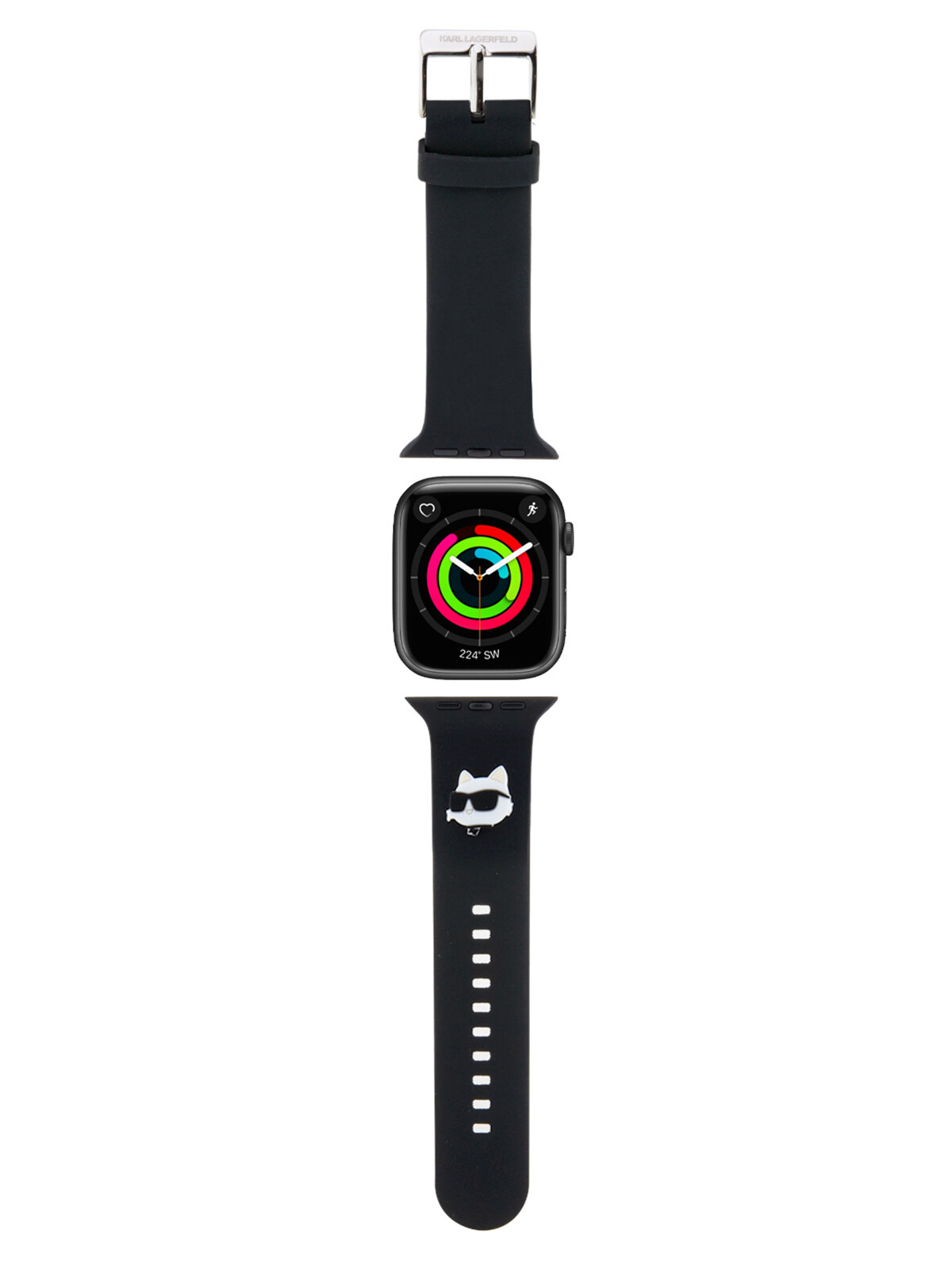Lagerfeld для Apple Watch 40/41/42 мм ремешок 3D Rubber NFT Choupette head Black