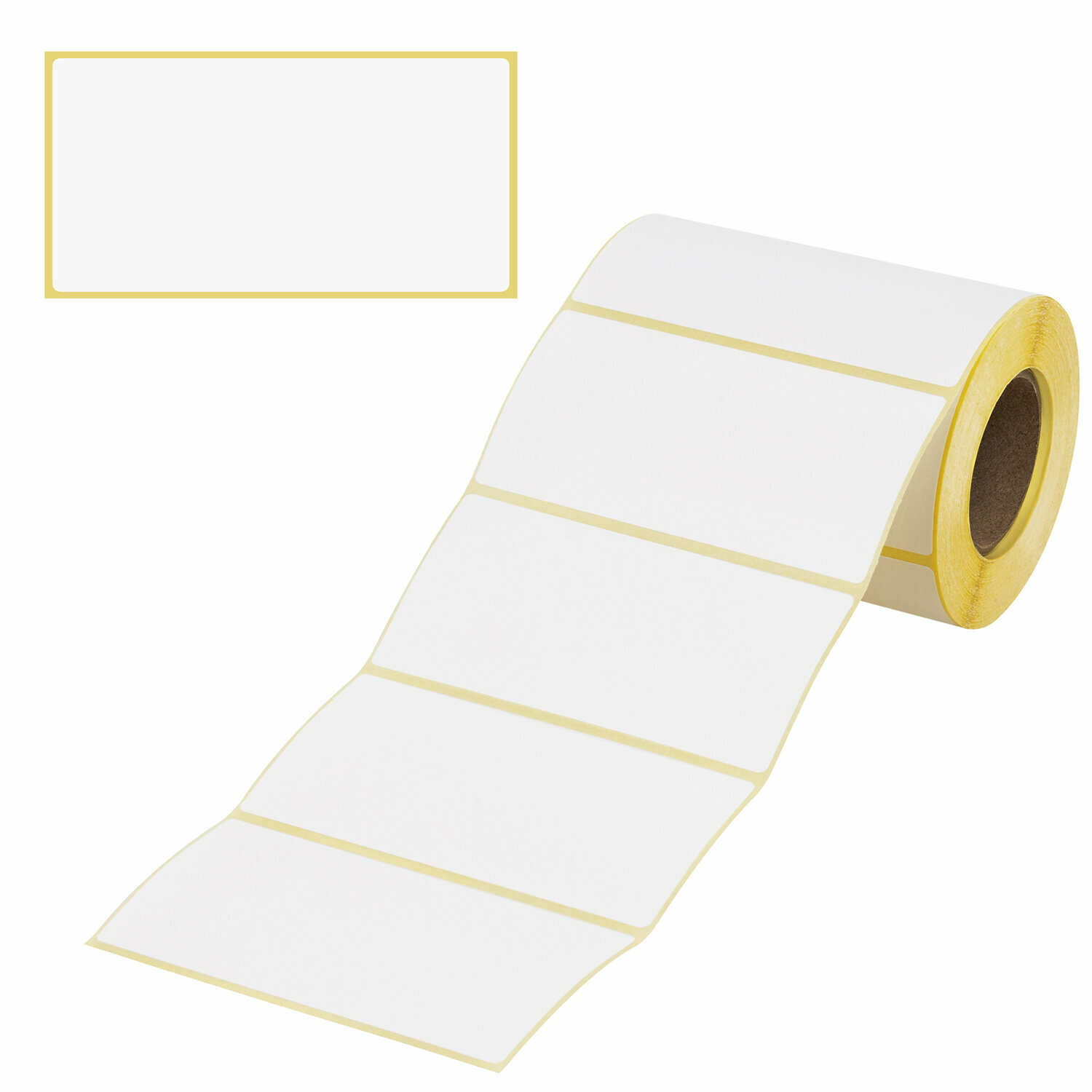 Этикетка термотрансферная полуглянец (100х50 мм), 500 этикеток в ролике, 111978