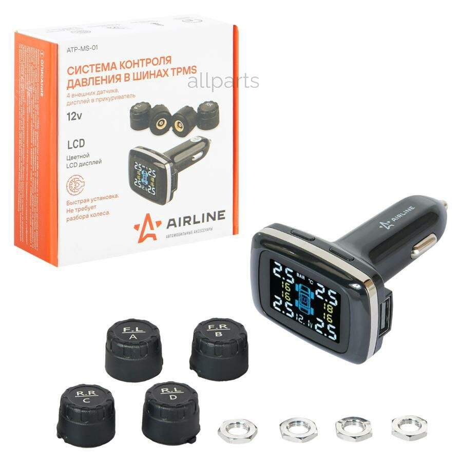 AIRLINE ATP-MS-01 Система контроля давления в шинах TPMS блэк
