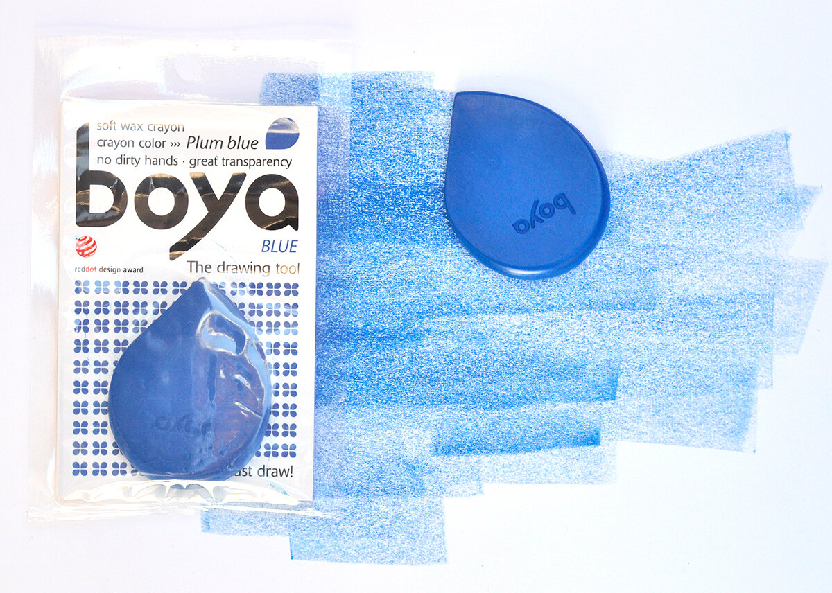 Пастель восковая для рисования Boya, мелок 9 х 14,5 см сливово-голубой BOYA d.o.o. 1 SET/PLUM BLUE