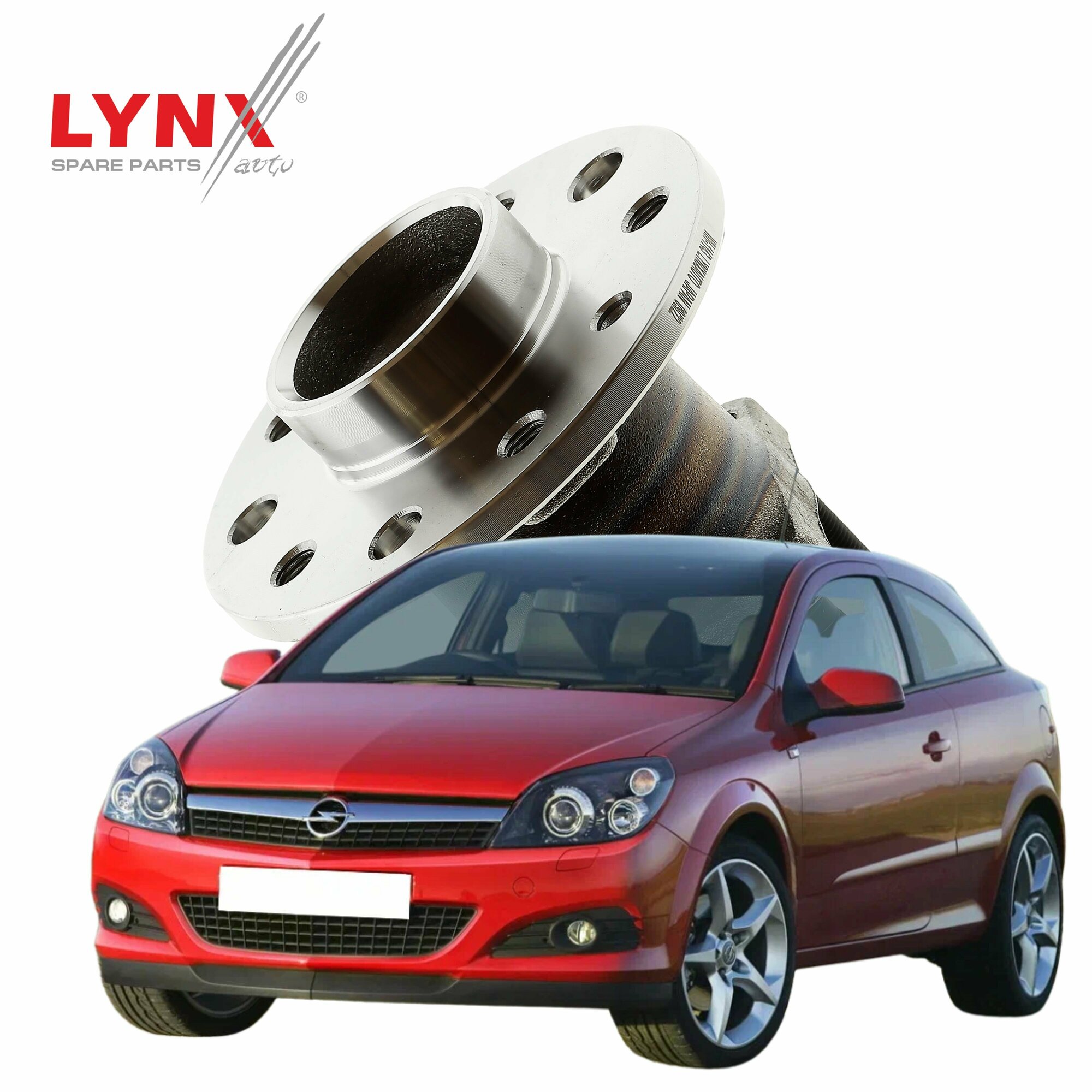 Ступица колеса Opel Astra GTC (3) / Опель Астра ГТС 2004 2005 2006 2007 2008 2009 2010 2011 / передняя, 1 шт LYNXauto