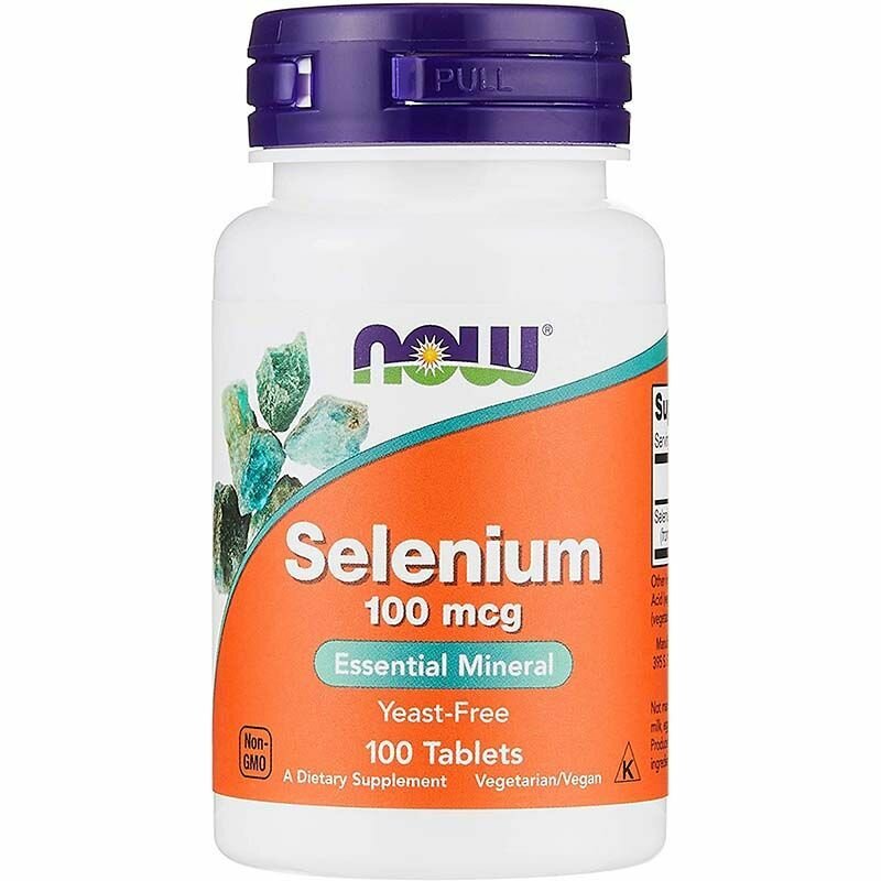 NOW Selenium 100 мкг 100 таблеток, Селен