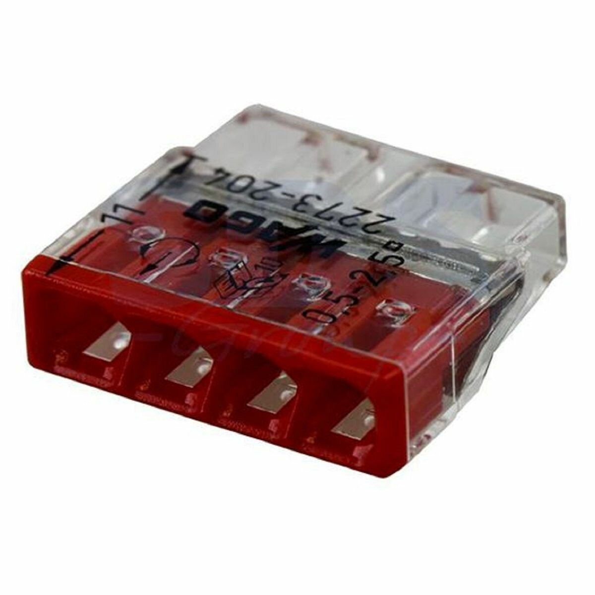 Клемма безвинт. без пасты розеточн. 4х0,5-2,5мм (new) WAGO (комплект 2 шт)