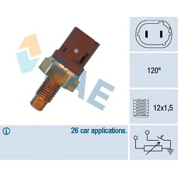 FAE 34390 (7700828565 / 9144143 / 91441430) датчик температуры
