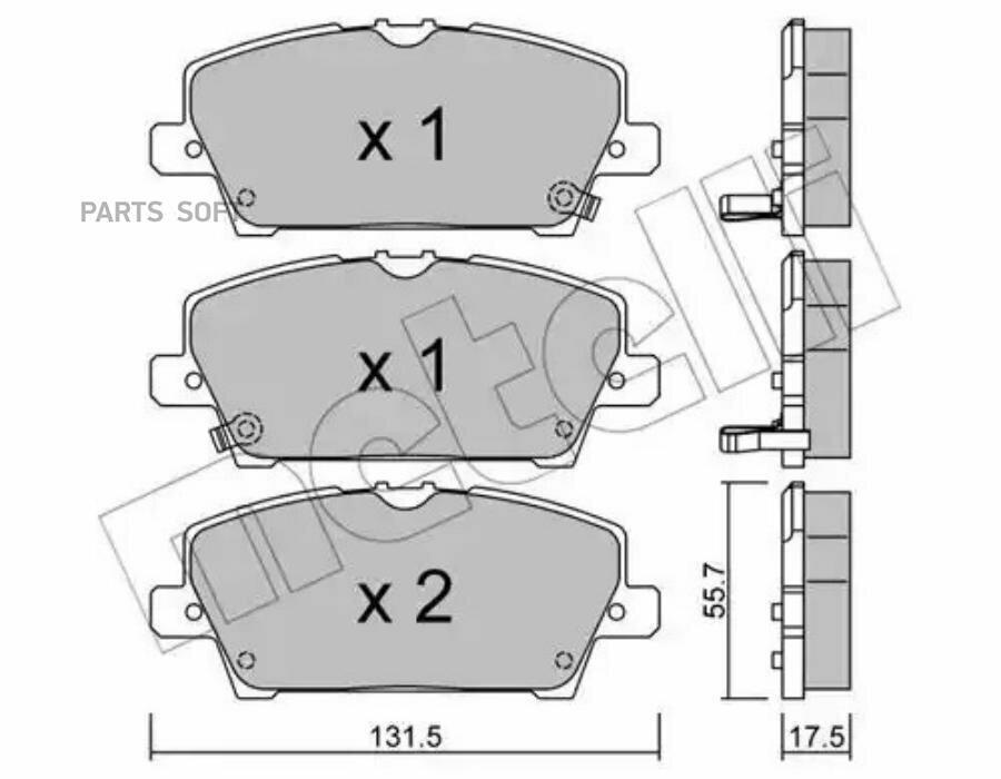 К-т дисков. тормоз. колодок Honda Civic VII 2006- F Metelli арт. 2207280