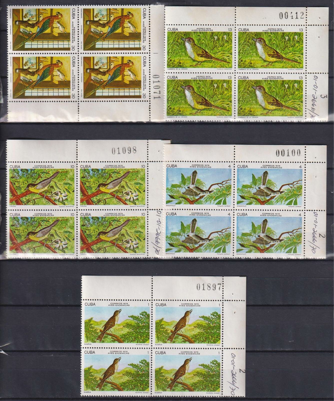 Почтовые марки Куба 1978г. "Кубинские птицы" Птицы MNH
