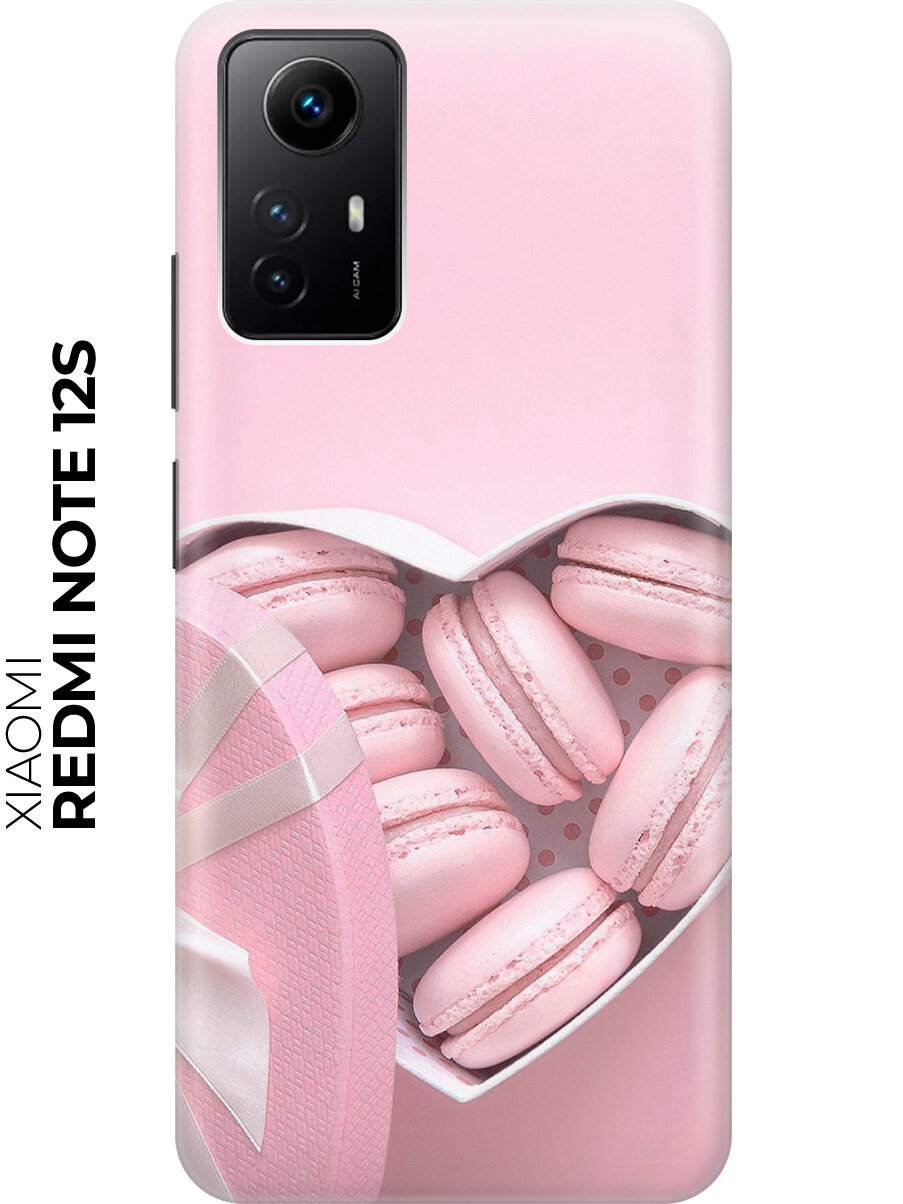 Силиконовый чехол на Xiaomi Redmi Note 12s / Сяоми Редми Ноут 12с с рисунком "Сердце из макарун"