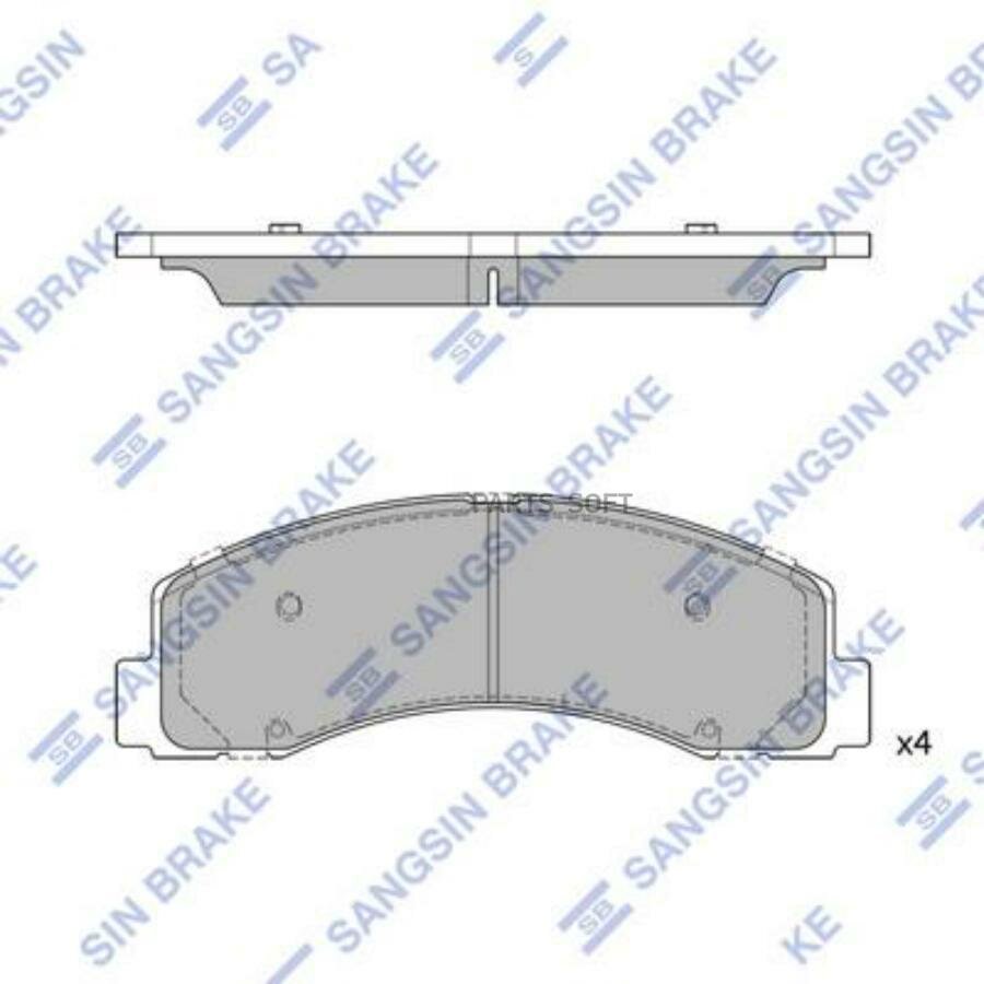 SANGSIN BRAKE Колодки тормозные FORD 150 17- передние