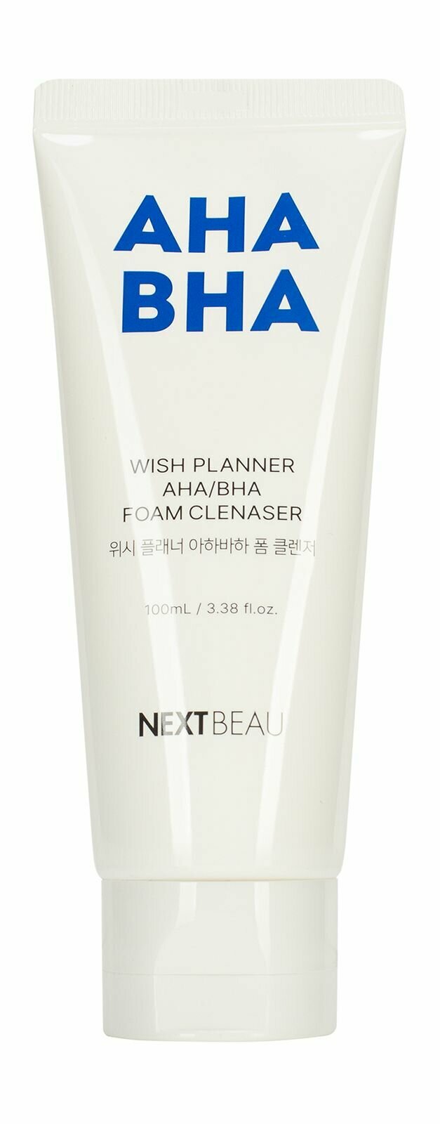 NEXTBEAU Пенка для умывания с AHA/BHA кислотами для проблемной кожи очищающая, 100 мл