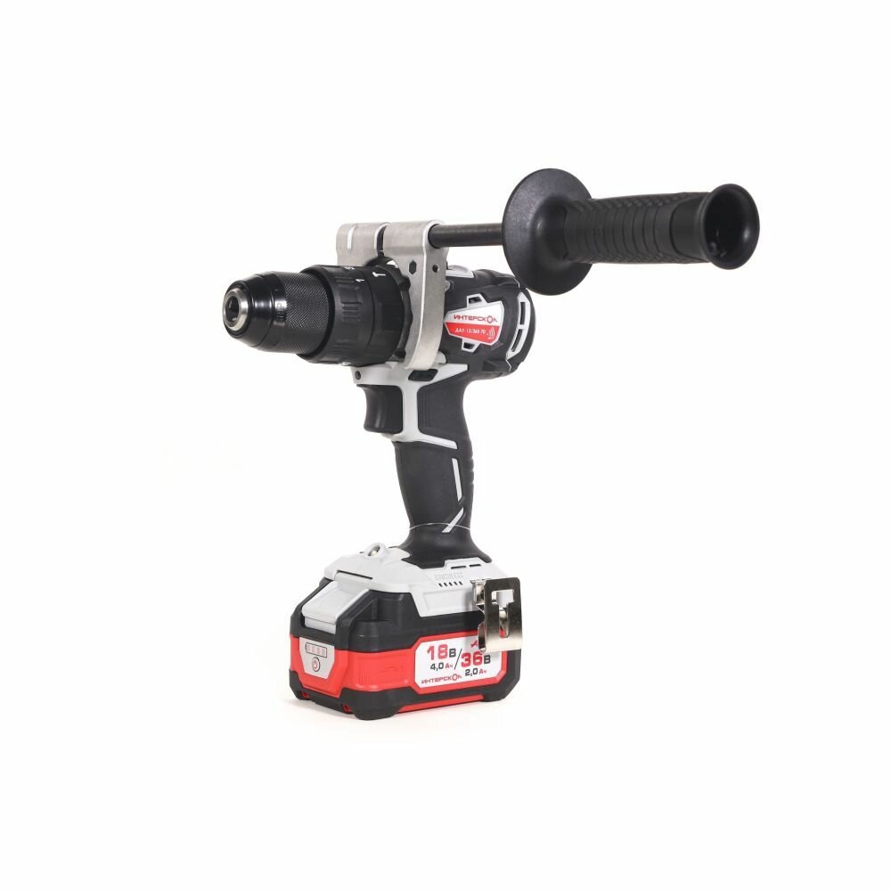 Аккумуляторная дрель Интерскол ДАУ-13/36В 70 бесщеточная ударн. Li-ion АПИ (кейс, 2 аккум. 2,0Ач, ЗУ) - 813.2.2.70