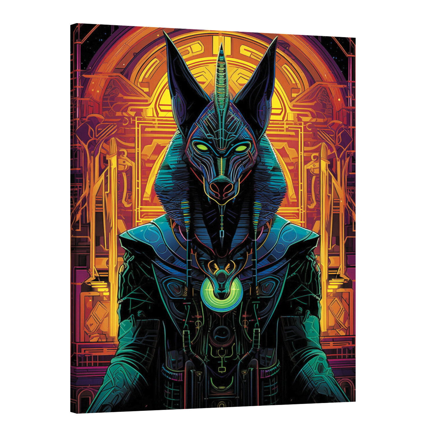 Интерьерная картина 50х70 "Анубис: хранитель тайных знаний"