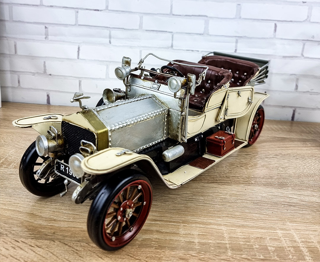 Фигурка автомобиля 1909 ROLLS ROYCE SILVER GHOST, металл 38х14х16см Коллекционная модель