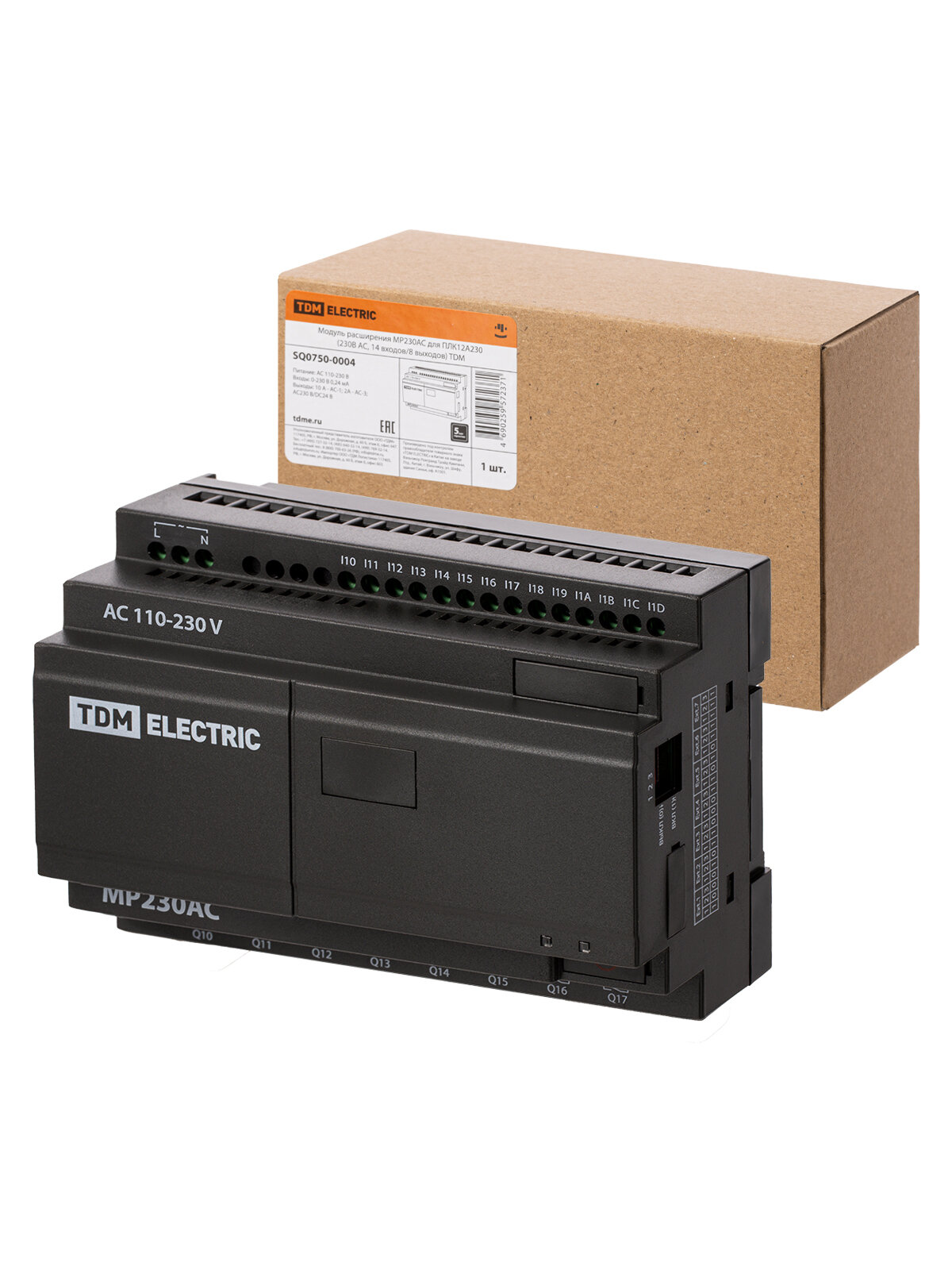 Модуль расширения МР230AC для ПЛК12A230 (230В AC, 14 входов/8 выходов) TDM Electric
