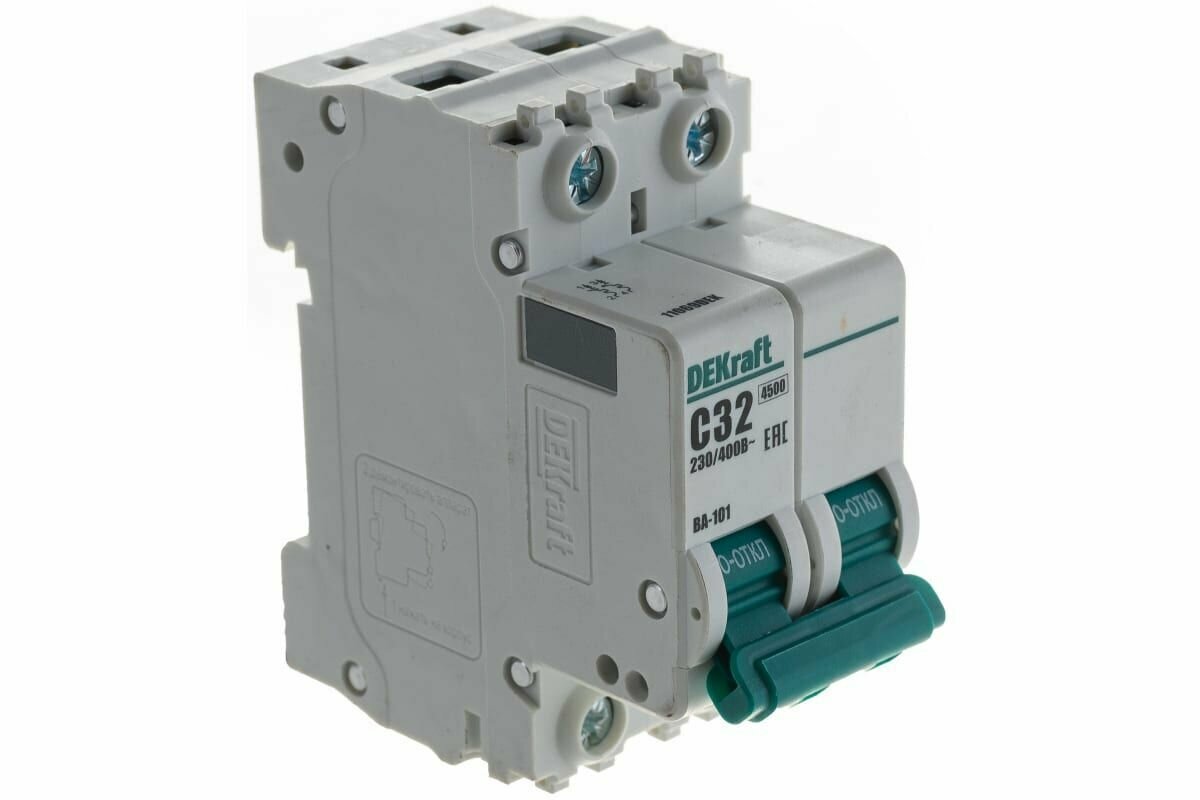 Выключатель автоматический модульный 2п C 32А 4.5кА ВА-101 DEKraft 11069DEK