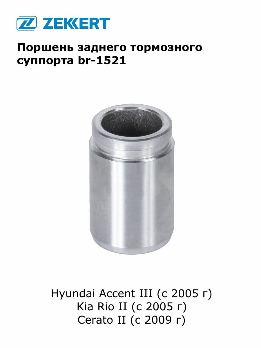 Поршень тормозного суппорта заднего для Hyundai Accent III (с 2005 г), Kia Rio II (с 2005 г), Cerato II (с 2009 г) арт br-1521