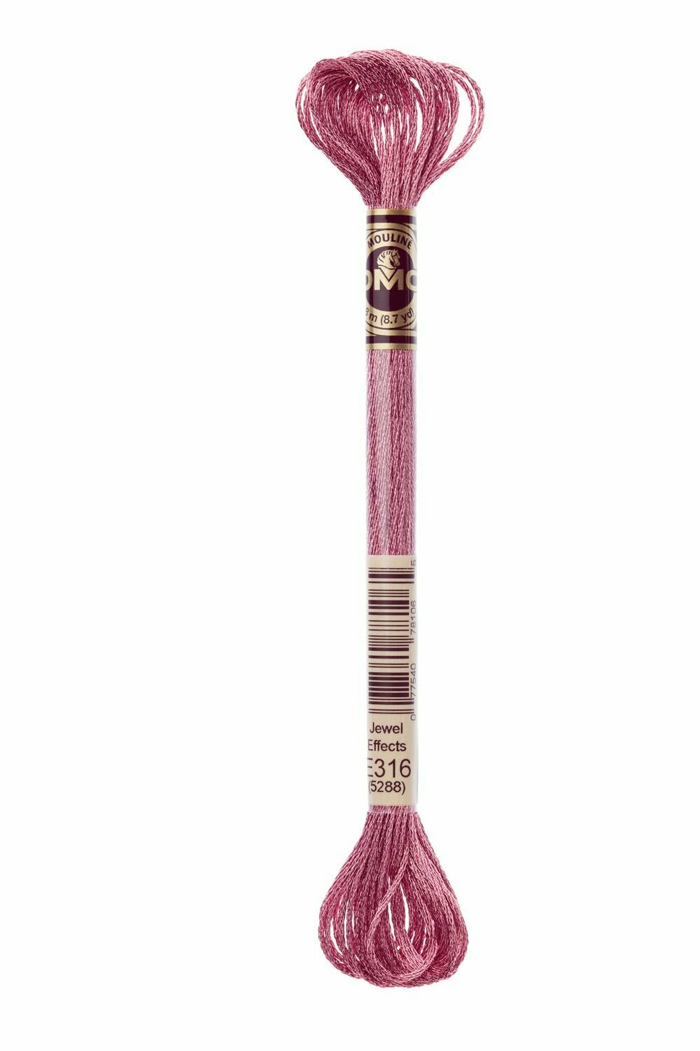 Нитки для вышивания DMC LIGHT EFFECT (1шт, 8м, цвет: E316 - Pink Amethyst)