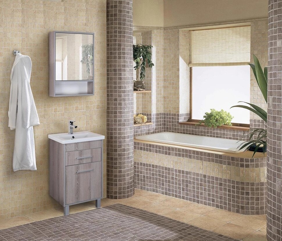 Комплект мебели ясень таормина 50 см Onika Натали 105016 + 4630055557578 + 205013