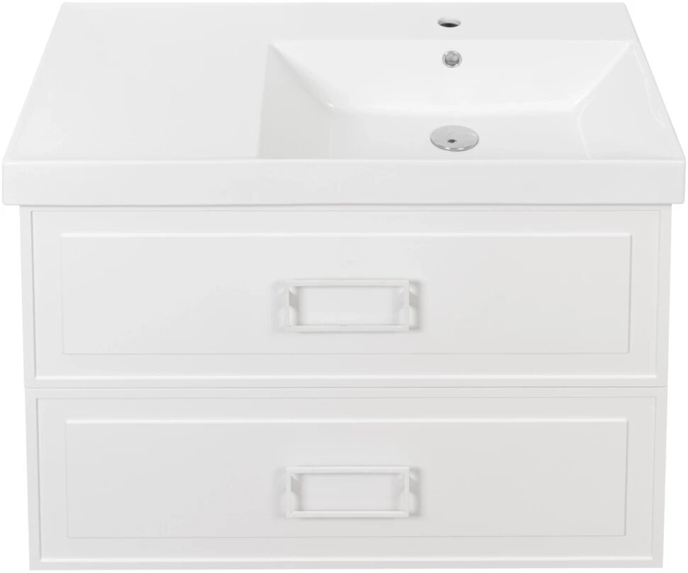 Тумба белый матовый 87,6 см La Fenice Cubo Twin FNC-01-CUB-B-90-2