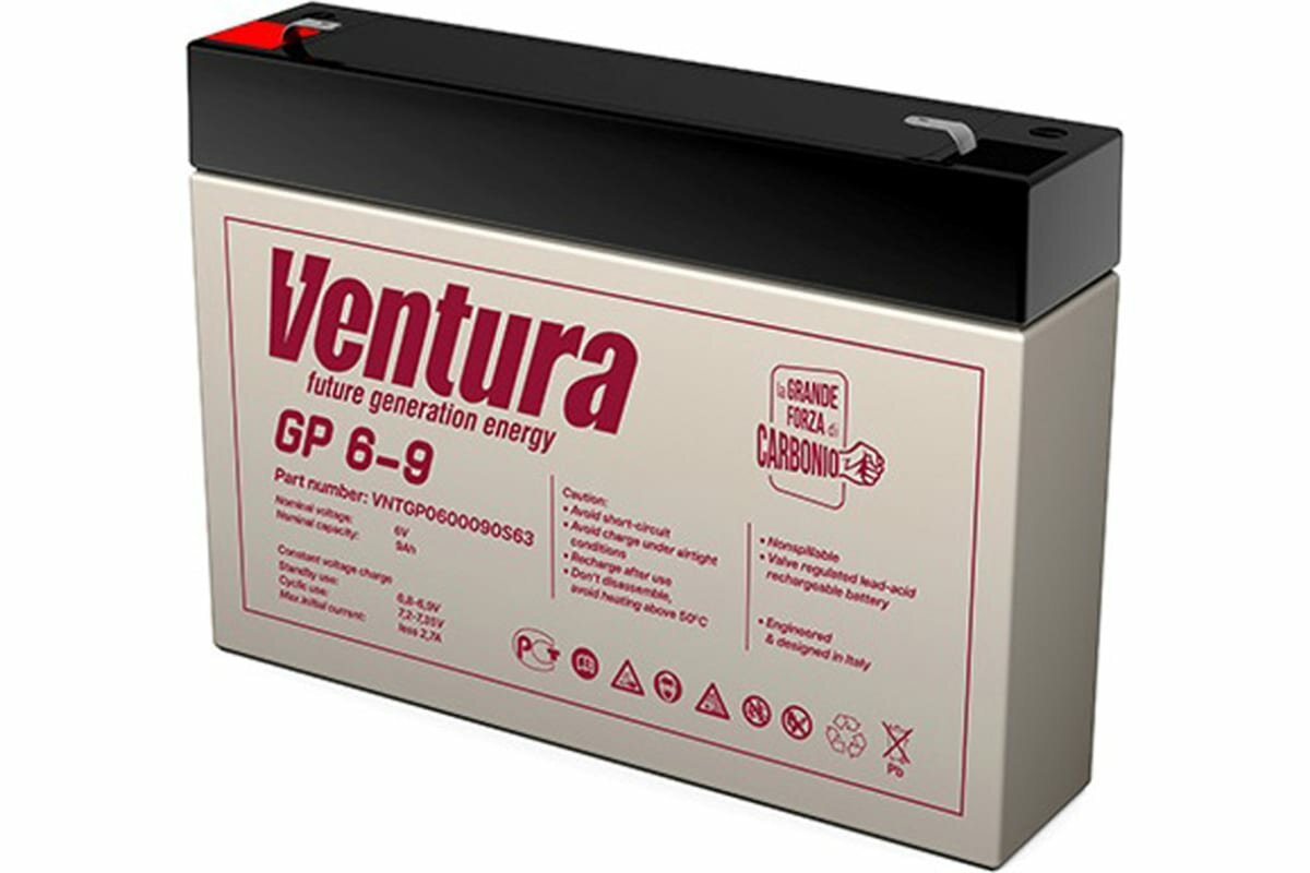 Ventura GP 6-9 Аккумуляторная батарея 6 В 8,7 Ач для портативной техники и приборов