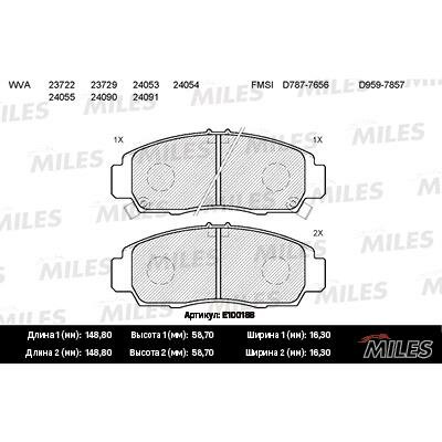 Колодки тормозные HONDA CIVIC 01-05/FR-V 05-/STREAM 01- передние SemiMetallic