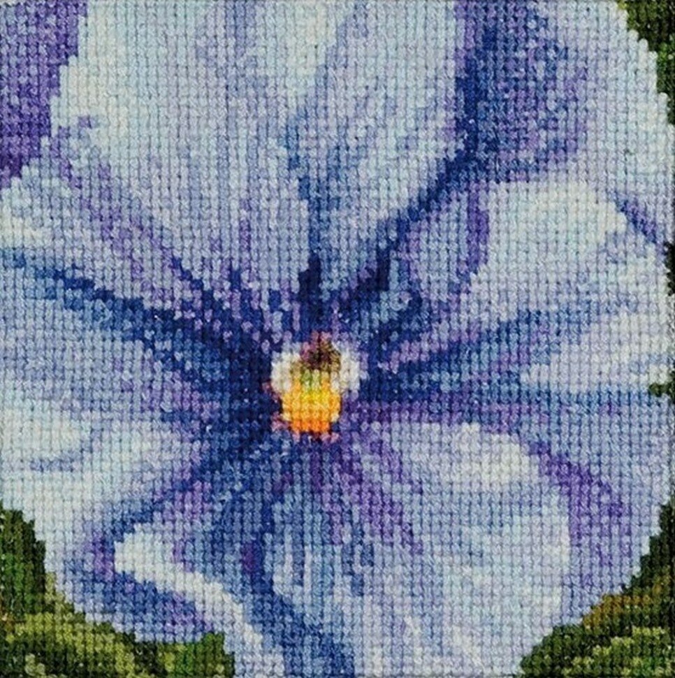 Набор для вышивания Thea Gouverneur #459A Pansy (Анютины глазки), Счетный крест, 10 x 10 см