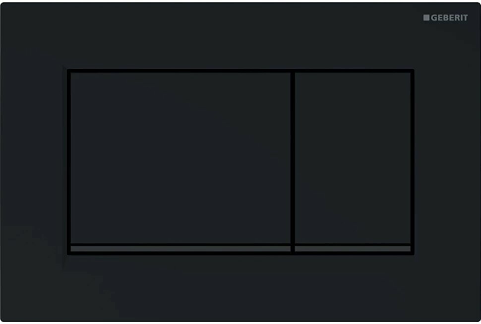Кнопка смыва Geberit Sigma 30 115.883. DW.1 для инсталляции, черный глянец/черный матовый/черный глянец