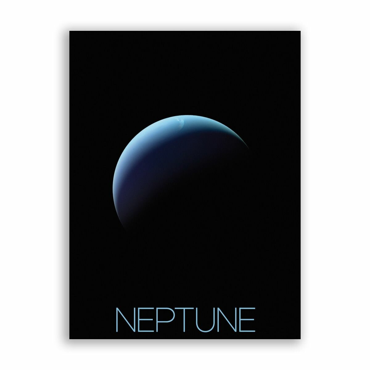 Постер, плакат на бумаге / NASA (Коллекция Постеров) - Neptune / Нептун / Размер 80 x 106 см