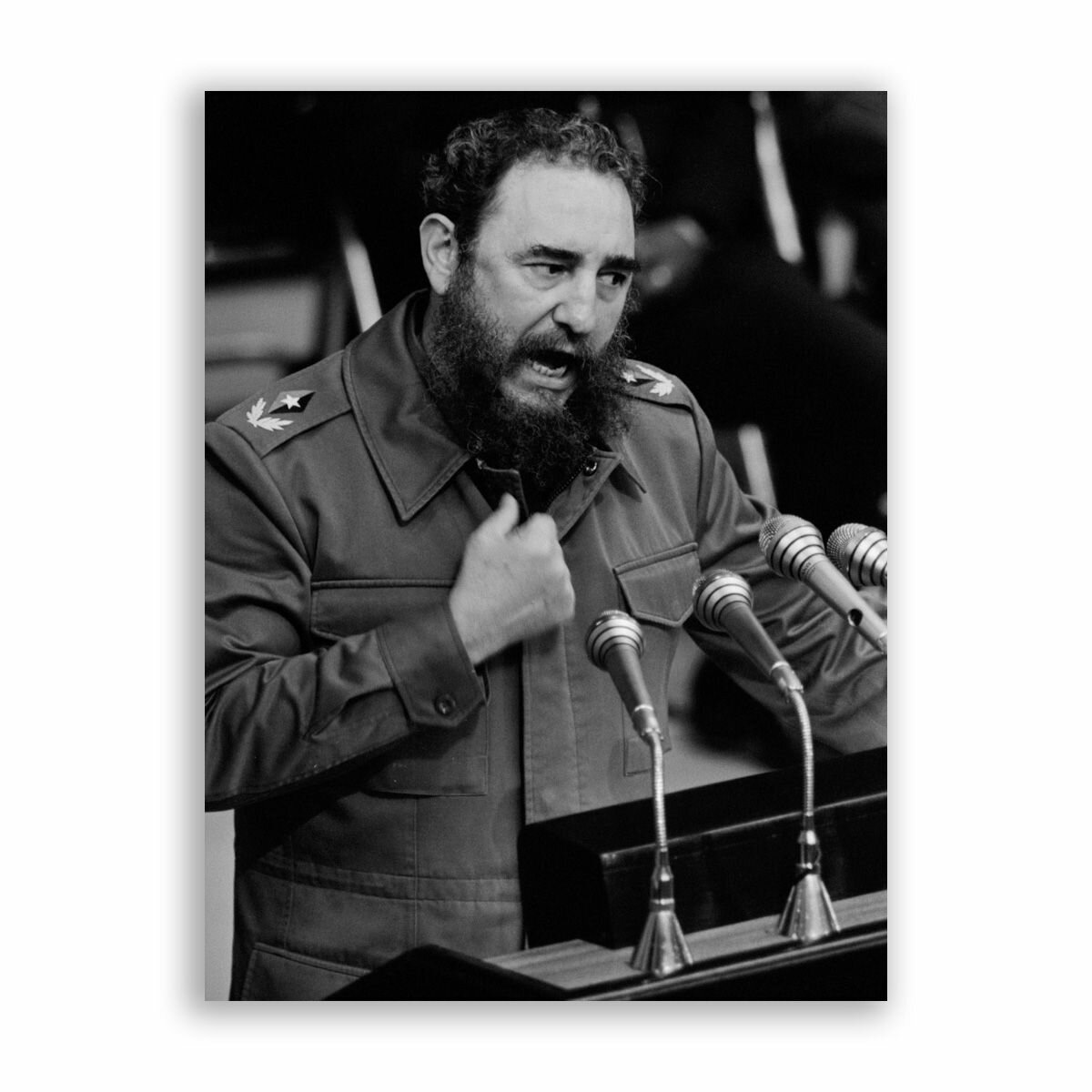 Постер, плакат на бумаге / Фидель Кастро / Размер 30 x 40 см