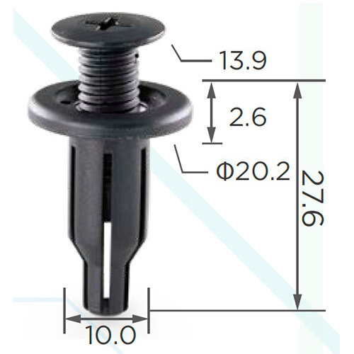 Клипса винтовая распорная универсальная (OEM: 91502SP0003, 0940909303, 94530624) 773023