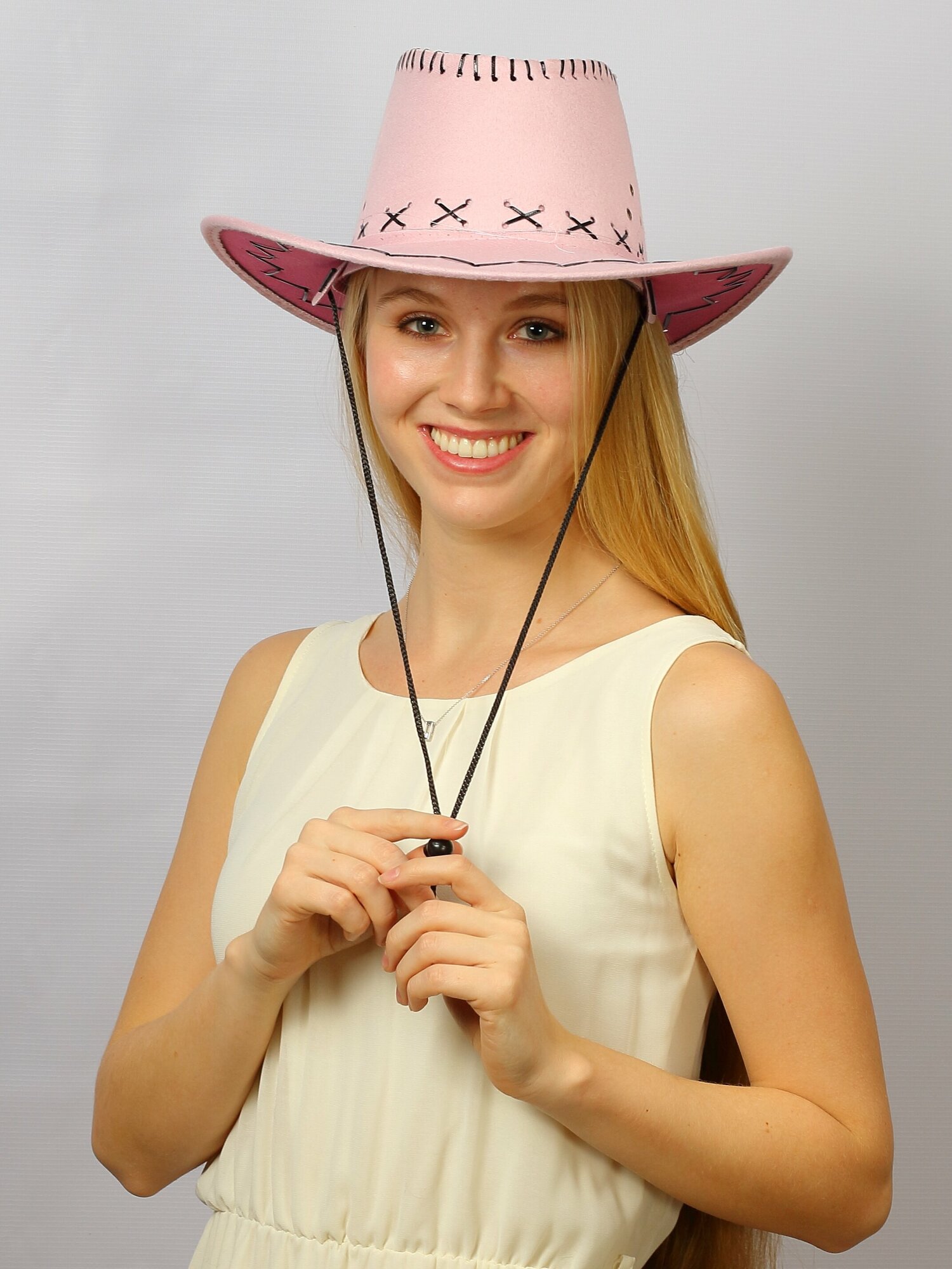 Шляпа карнавальная, цвет розовый, размер 56-58