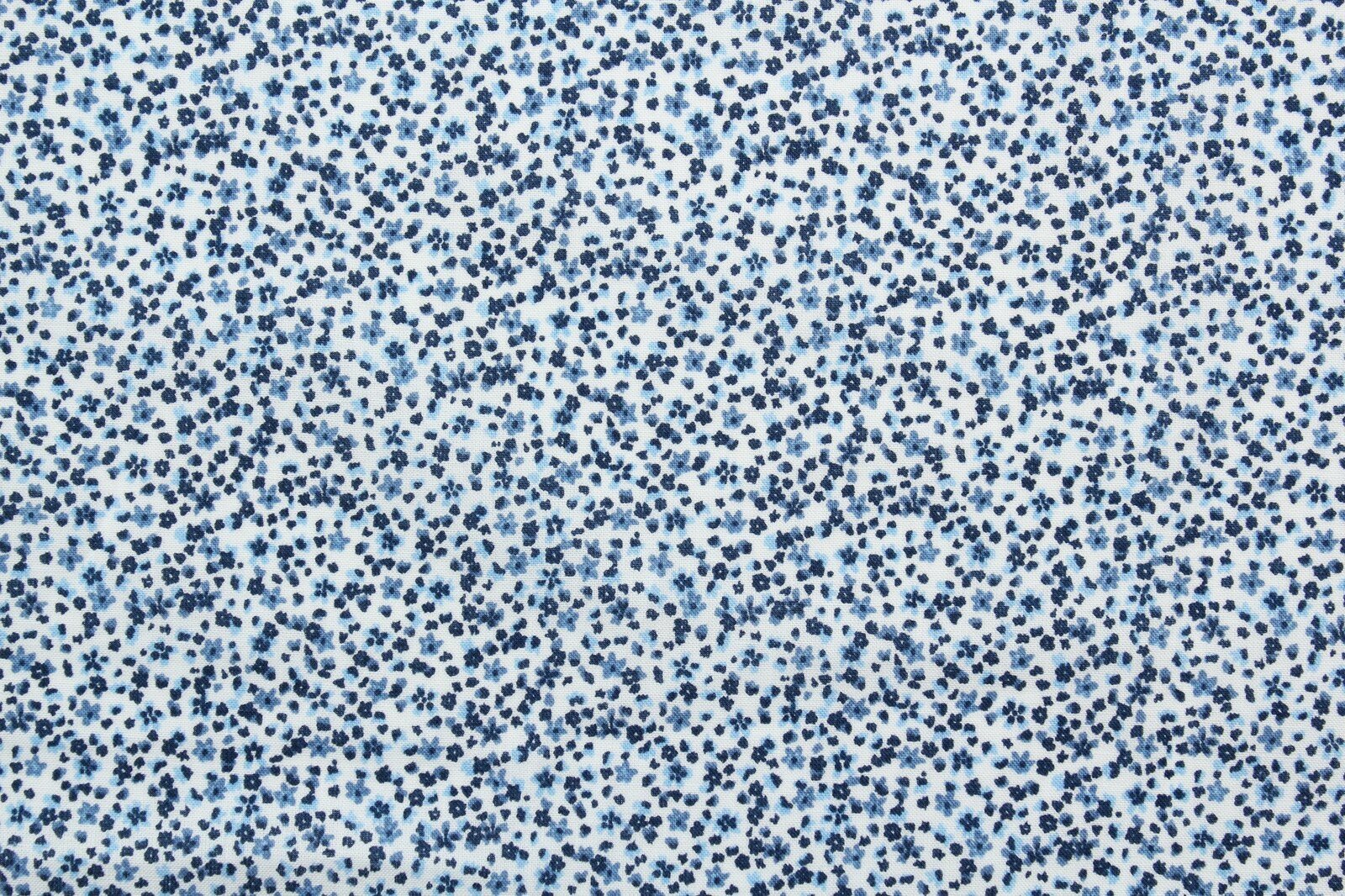 Ткань Хлопок-вуаль стрейч MSGM сине-голубой на белом, ш144см, 0,5 м