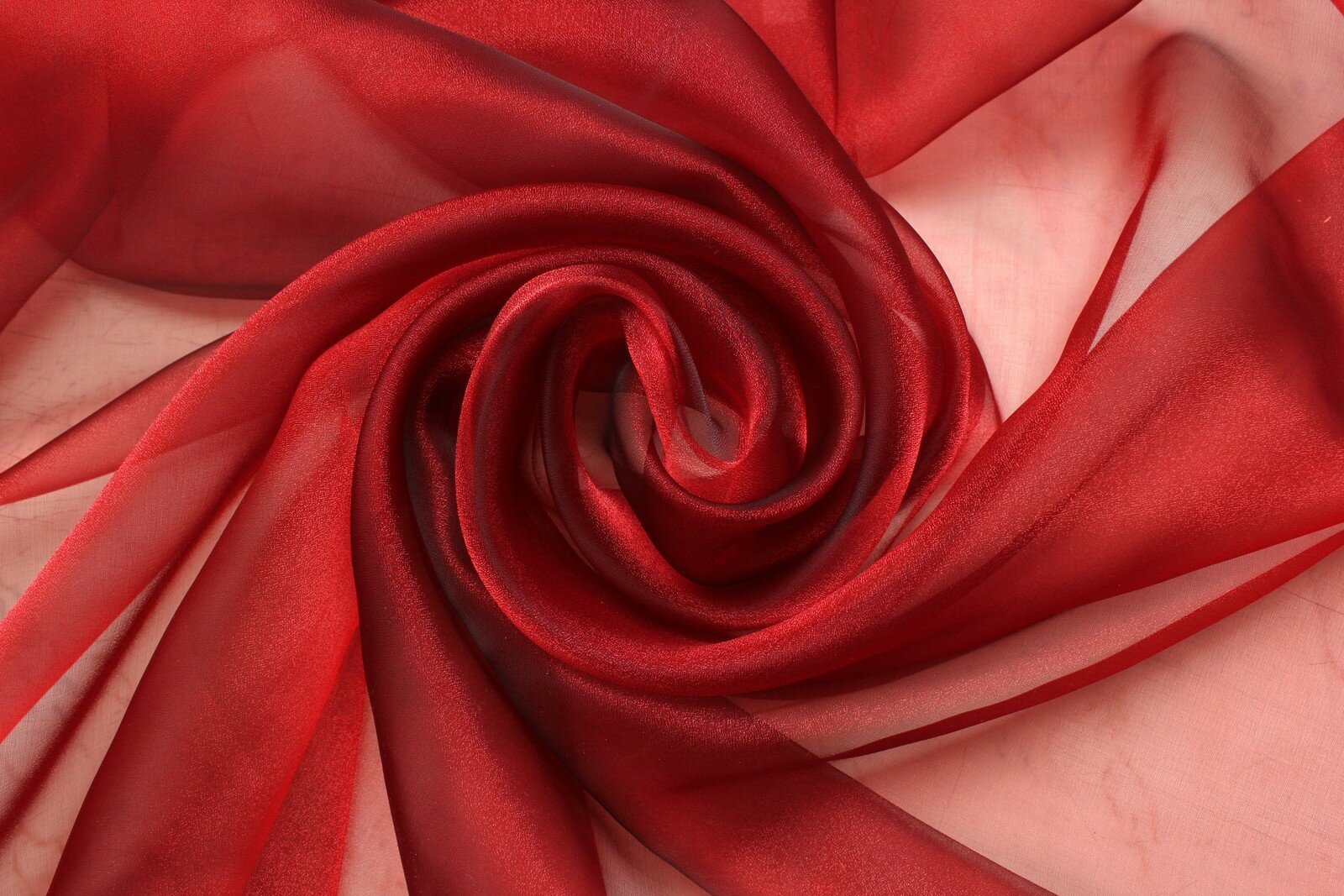 Ткань Органза перламутровая двухцветная бордовая с чёрным отливом, ш150см, 0,5 м