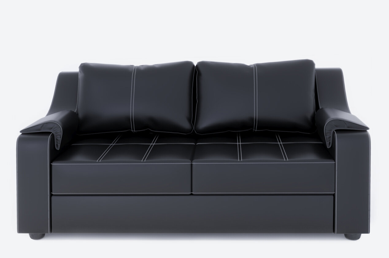 Фабрика мебели Pooh Диван прямой Берета Мини Skin Nero, нераскладной