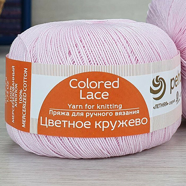 Пряжа Пехорка цветное кружево 180 св. бегония (4 мотка)