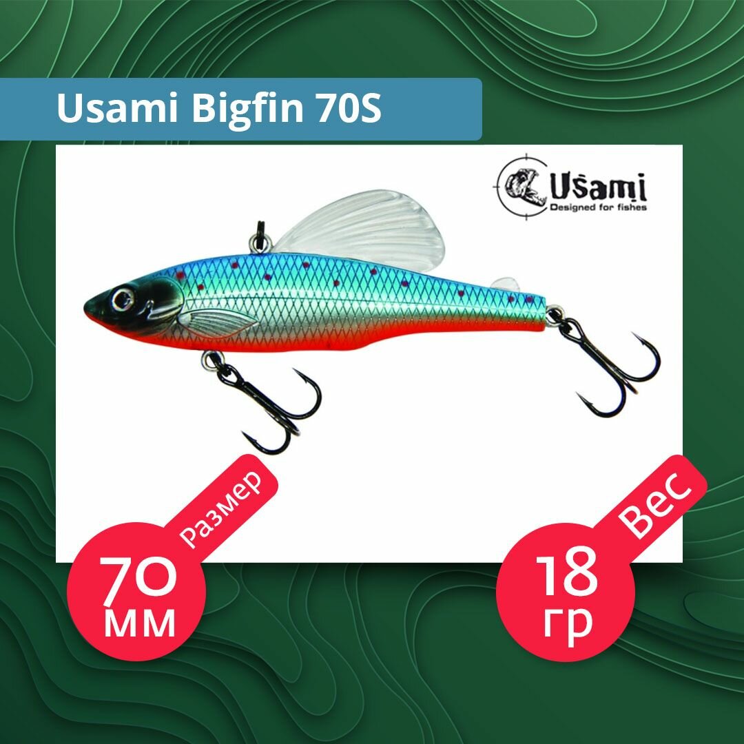 Воблер для рыбалки Usami Bigfin 70S #608