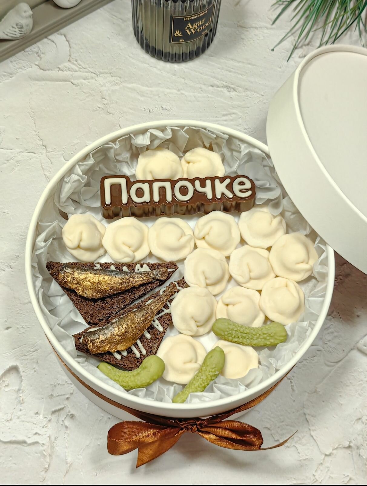 Букет из шоколадных пельменей, шоколадные пельмени