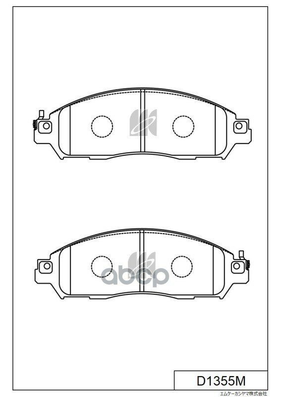 Тормозные колодки дисковые D1355M NISSAN Serena C27 16-, Leaf ZE1 17-, e-NV200 ME0 17-, SUZUKI Landy SC27 17- FRONT MK KASH.