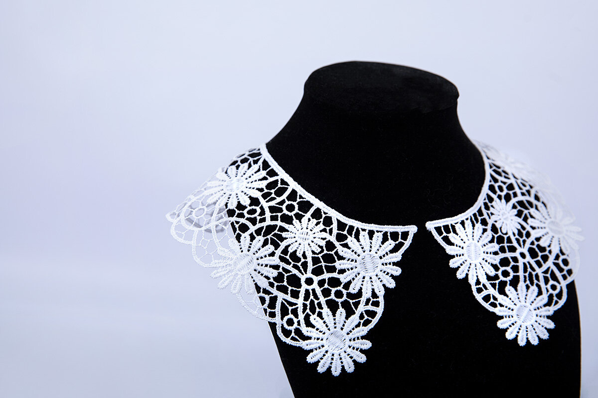 Gamma гипюр воротник 65 мм VGM-65-05M-IX33 в пакете с картонным еврослотом Турция цвет черный