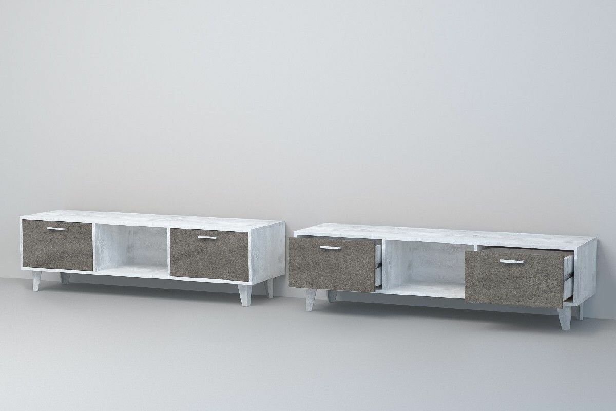 Тумба "ЭГО" Т-3 (НГ) Бетон Светлый/Камень Темный