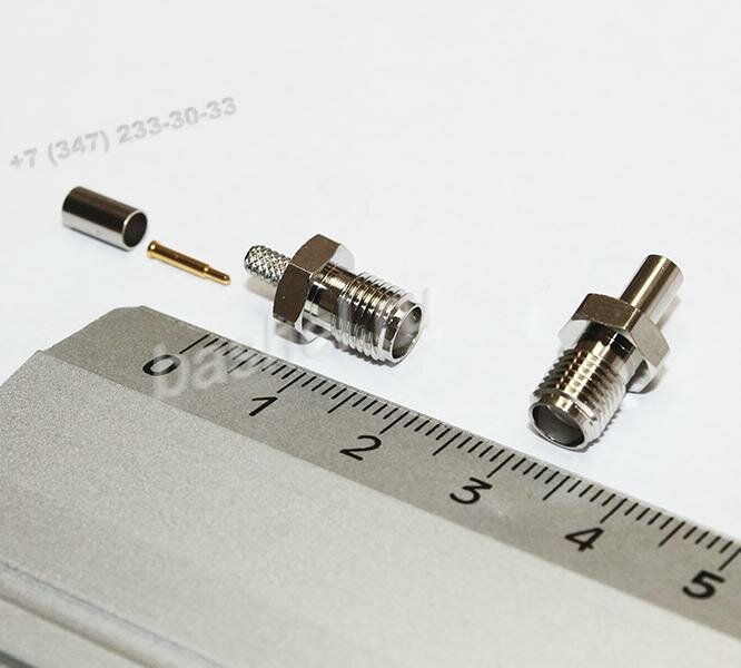 Гнездо SMA обжимное RG-174 реверс.