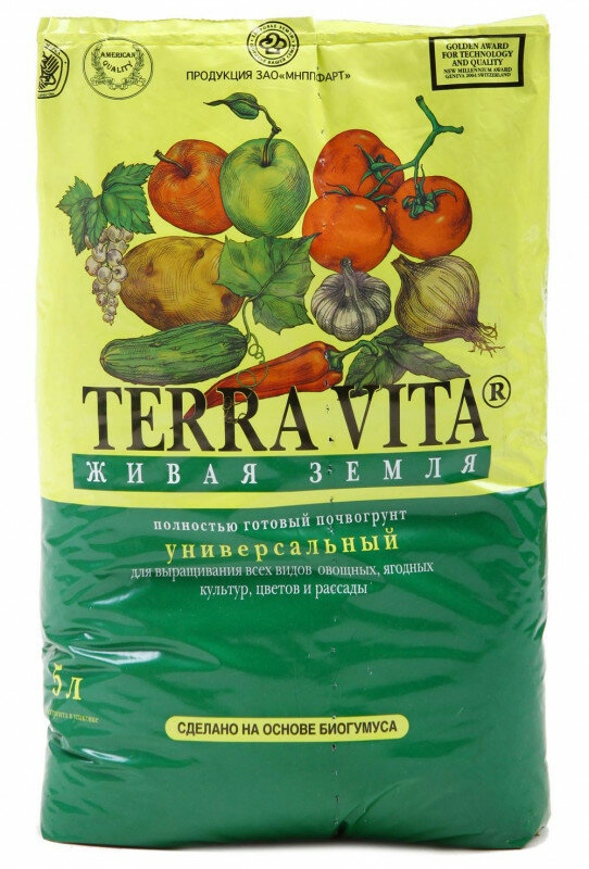 Грунт Живая земля универсальная 5 л Terra Vita *