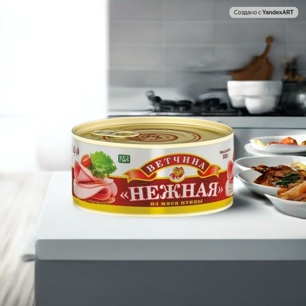 Ветчина нежная из мяса птицы "Сохраним Традиции" 300 гр. 6 шт.