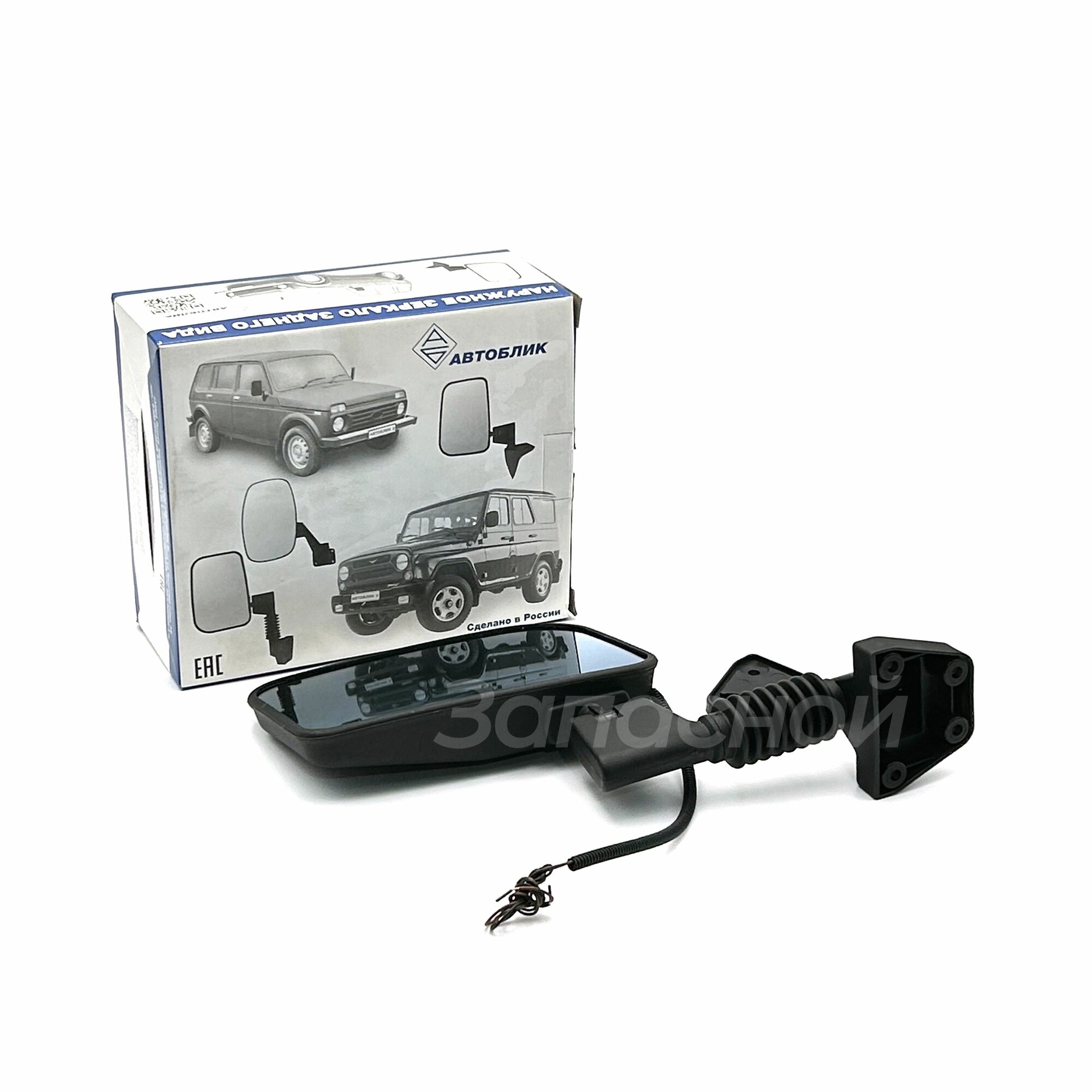 Зеркало заднего вида правое с обогревом и антибликом для а/м УАЗ Хантер (2003-), 469 (1972-2011), 3151 - Автоблик арт. 3151-8201020-030