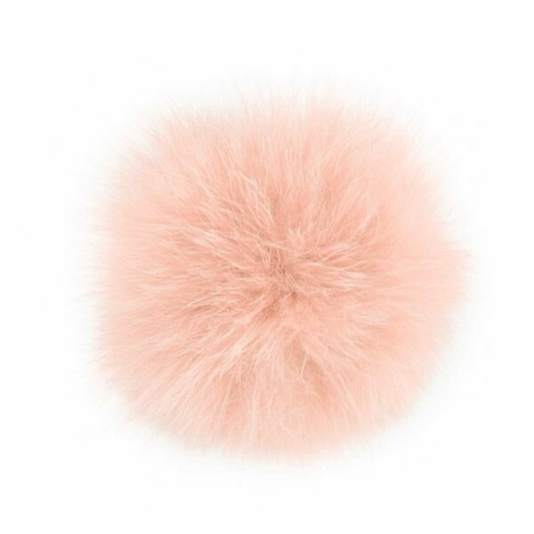 Помпон меховой (лиса) 10-12 см (5 штук) св. персик