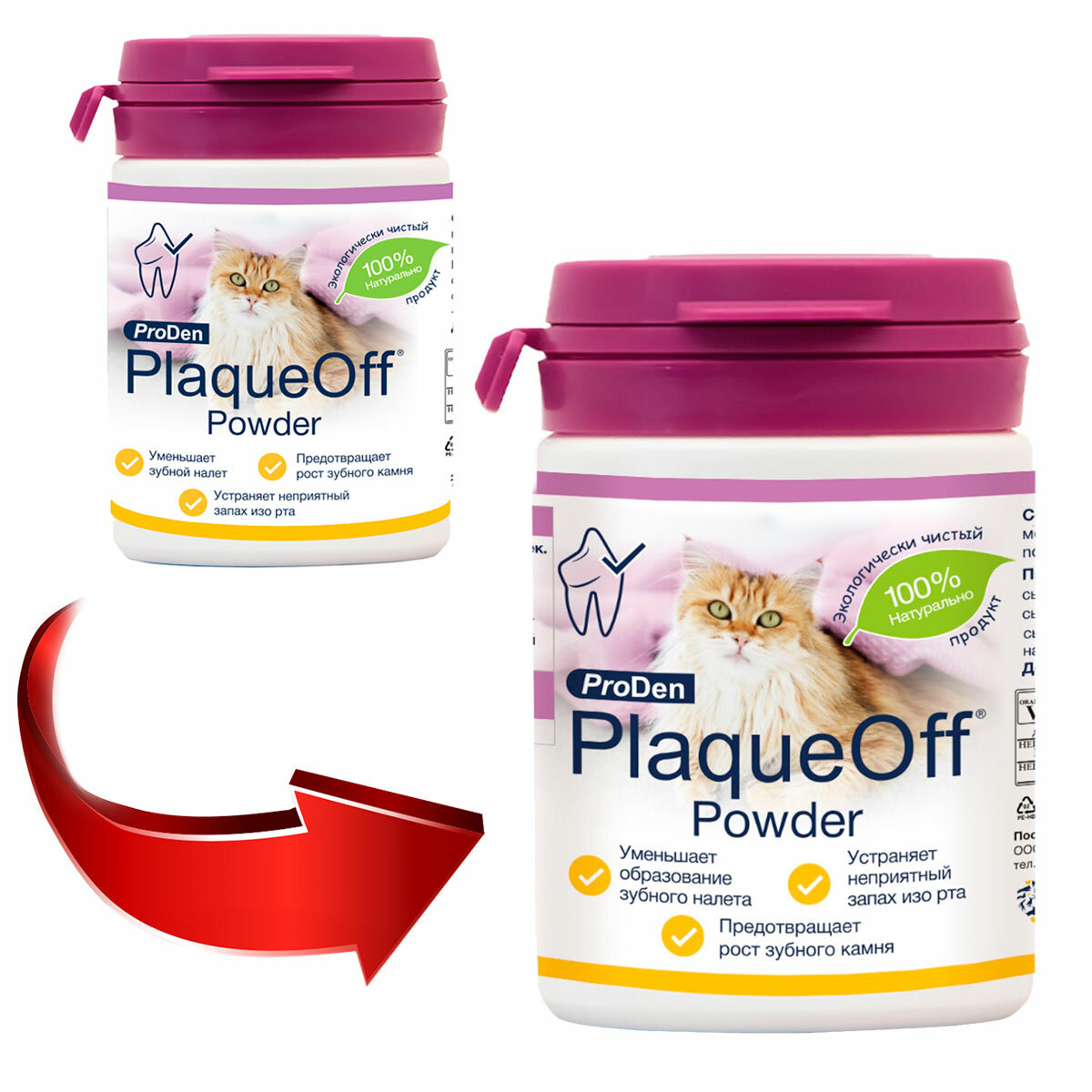 ProDen PlaqueOff средство для профилактики зубного камня у кошек 40 г
