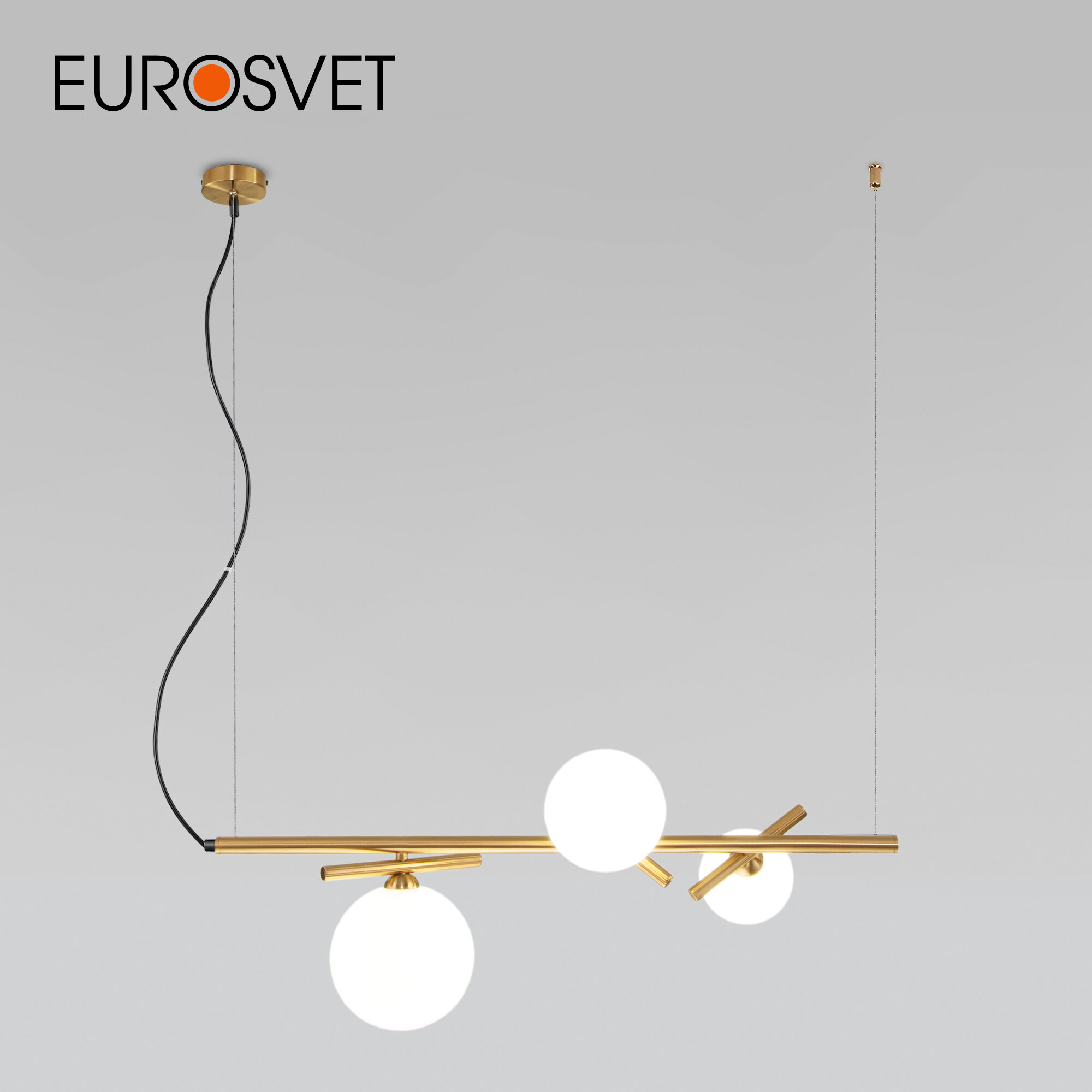 Люстра / Подвесной светильник Eurosvet Salut 50382/3, G9, 3*25 Вт, цвет латунь