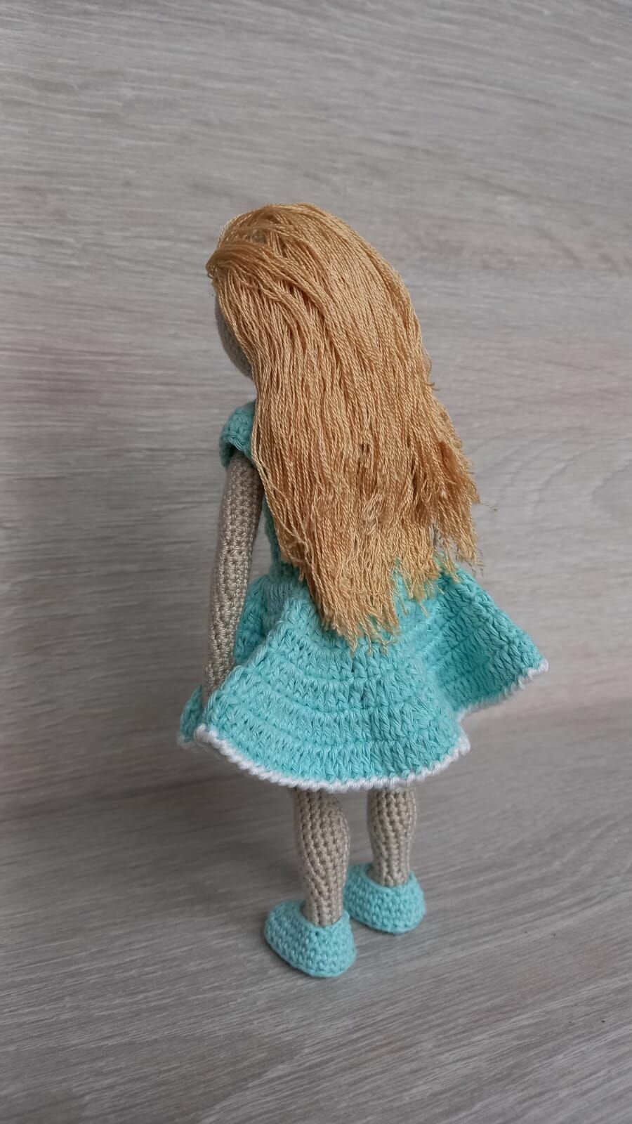 Кукла ручная, на проволочном каркасе, для девочек, голубая, 15см