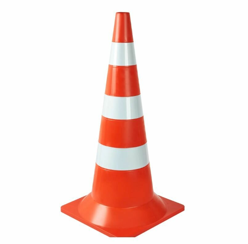 Конус дорожный 750 мм красно-белый