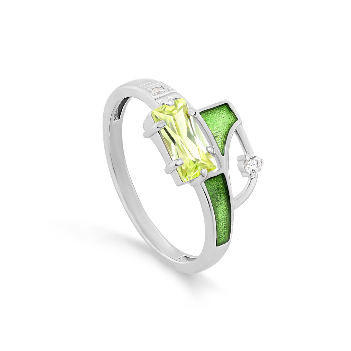 Кольцо, серебро, 925 проба, фианит