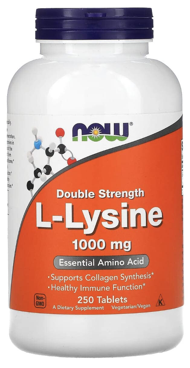 NOW Foods L-Lysine 1000 мг 250 таблеток